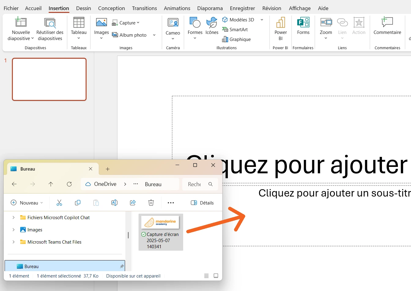 Comment insérer une image dans PowerPoint : guide complet - Mandarine Learn